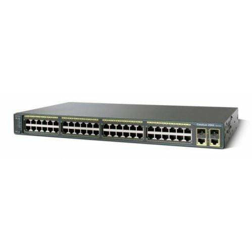 Cisco Catalyst 2960 48 Port 10/100 PoE + 2 T/SFP Switch - WS-C2960-48P