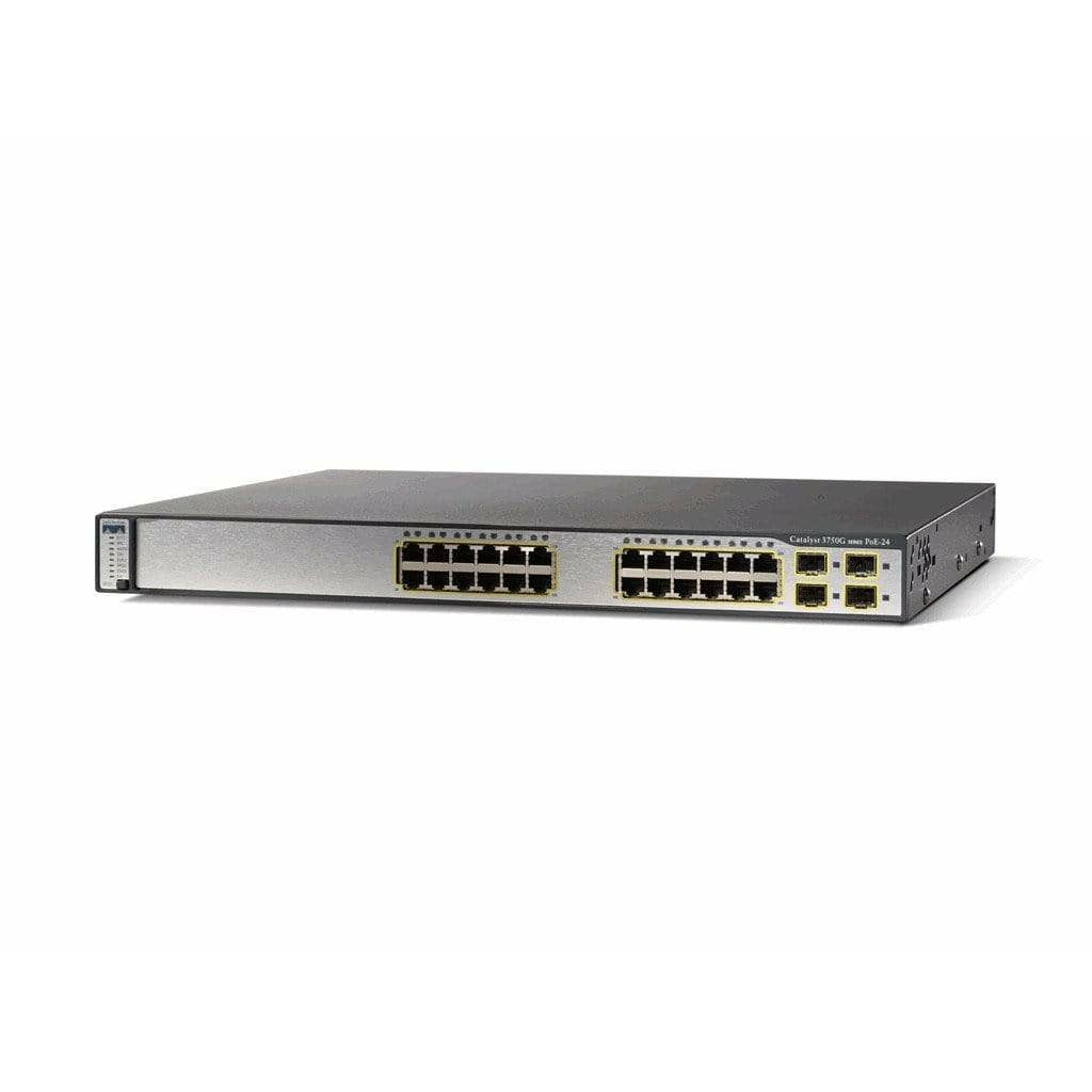 Cisco Catalyst 3750G 24 Port Gigabit POE Switch - WS-C3750G-24PS-S