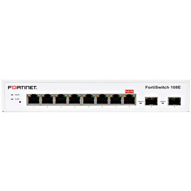 Fortinet FortiSwitch 108E-POE 8 port Gigabit PoE Switch - FS-108E-POE